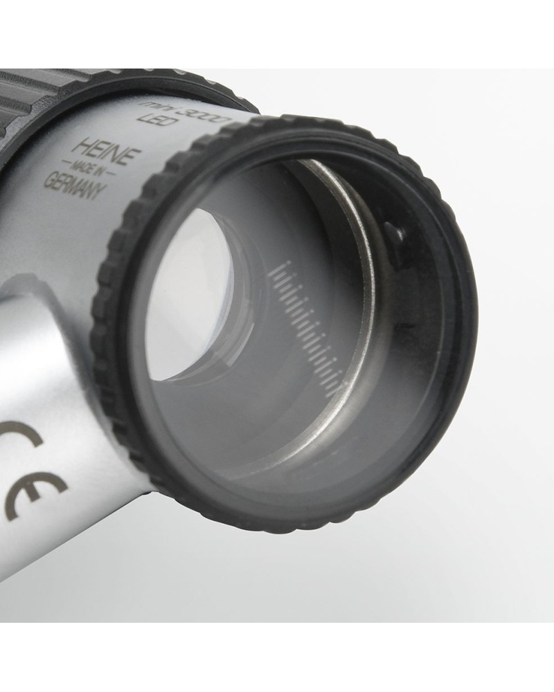 HEINE mini 3000 LED Dermatoscope with scale in zipper case